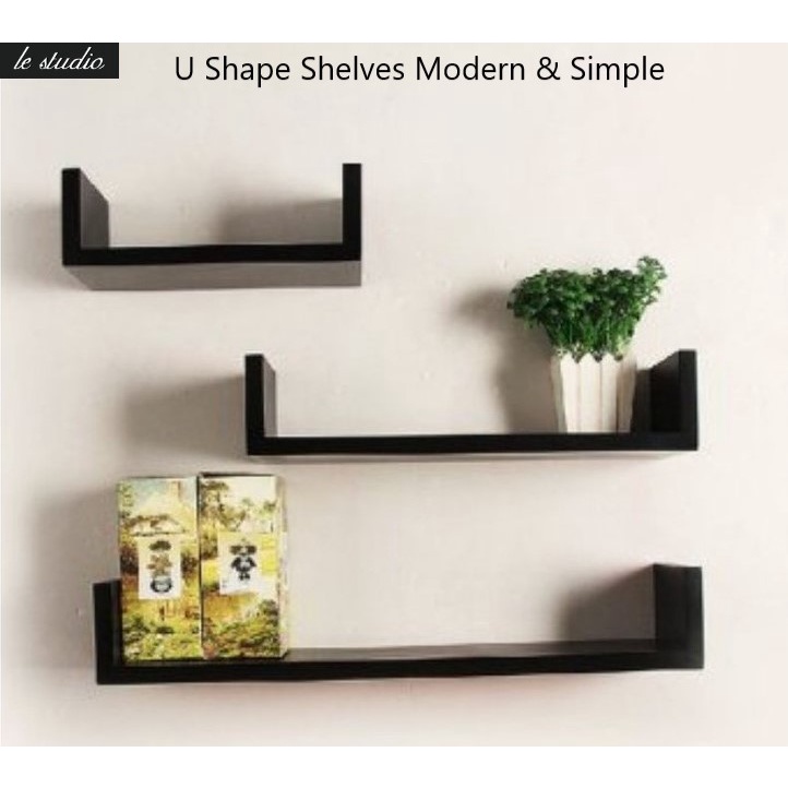 Modern U Shape wall shelf (local seller) | Shopee Malaysia