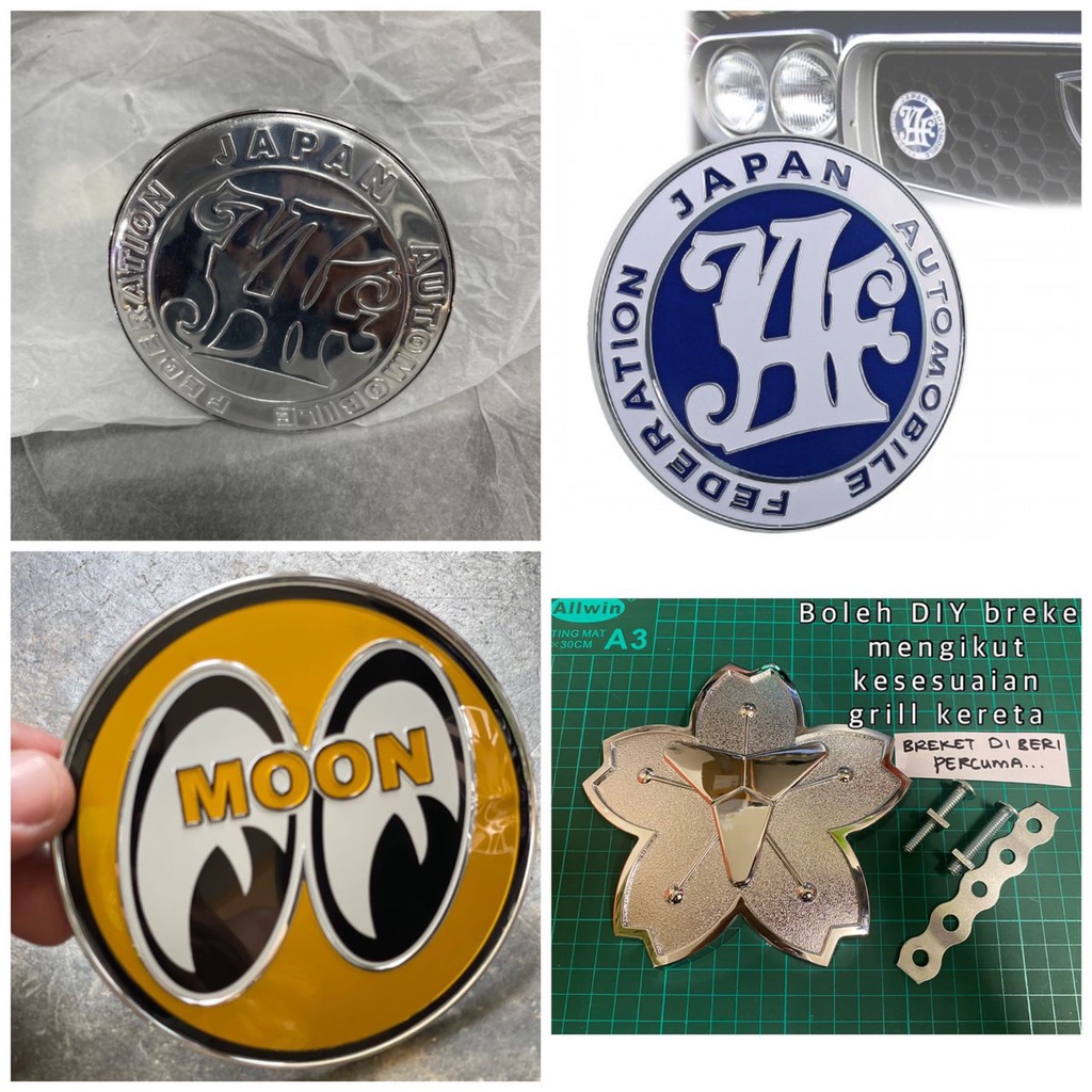 sakura EMBLEM SAKURA JAF MOONEYES DAIHATSU BUMPER GRILL TOYOTA KANCIL ...