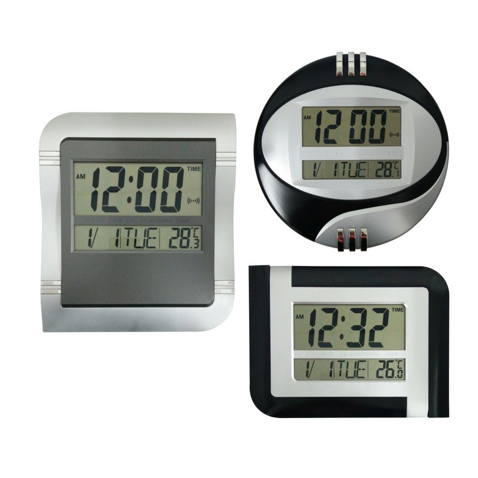 Multi function LCD Digital Wall Clock / Jam Dinding Digital LCD ...