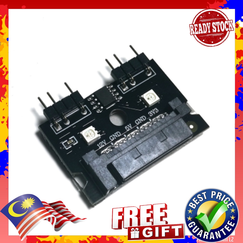 5v 3 Pin RGB adapter for Fan PC Gaming with Rainbow RGB, desktop pc ...