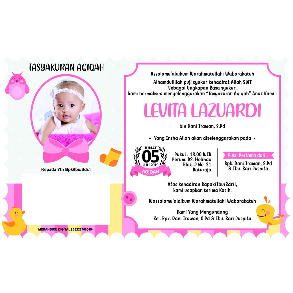 Aqiqah card / thanksgiving card | Shopee Malaysia