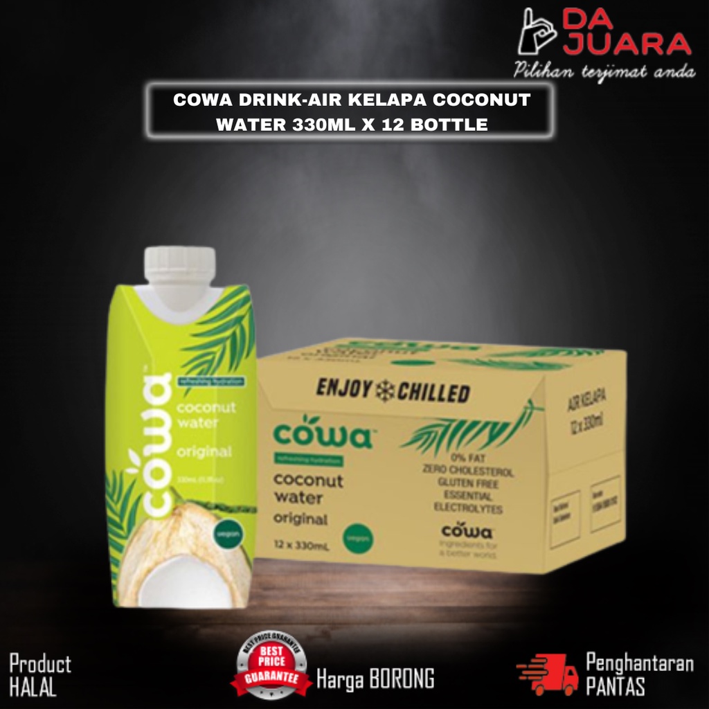 COWA DRINK-AIR KELAPA COCONUT WATER 330ML X 12 BOTTLE (EXP DATE: 07/06 ...