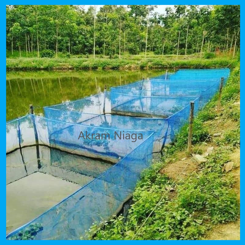 Jaring Asuhan Pukat Sangkar Net Hapa Biru Benih Ikan | Shopee Malaysia