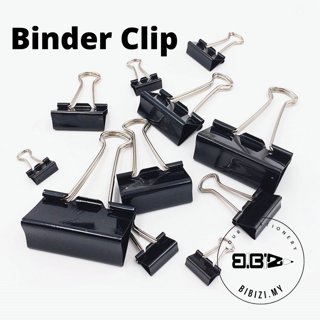 Binder Clip Paper Clip 1Box 12Pcs 15mm/19mm/25mm/32mm/41mm/50mm Black ...