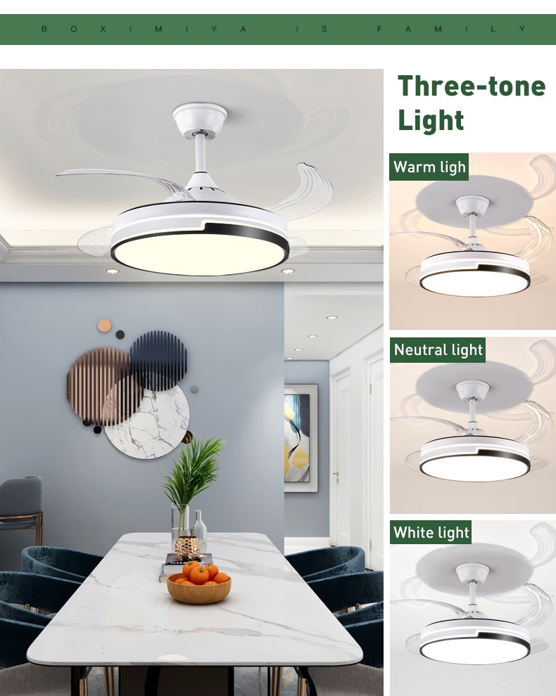 52inch kipas lampu siling 5 Speed ceiling fan with led ligh 5 Blades ...