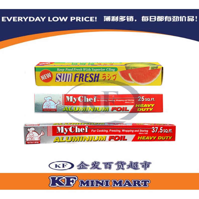 Sun Fresh Food Wrap Cling Film Household PVC My Chef Aluminium Foil ...