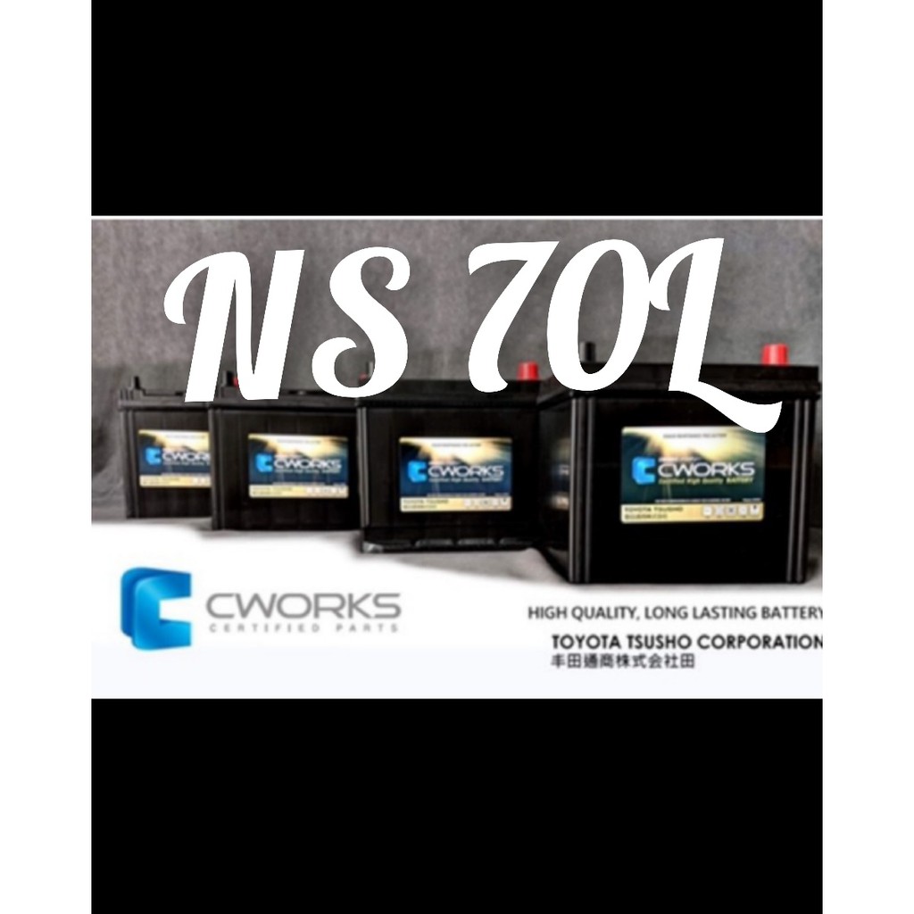 CWORK CAR BATTERY TOYOTA BRAND NS40ZL NS 60 NS 70 DIN55 DIN 66L DIN75L ...