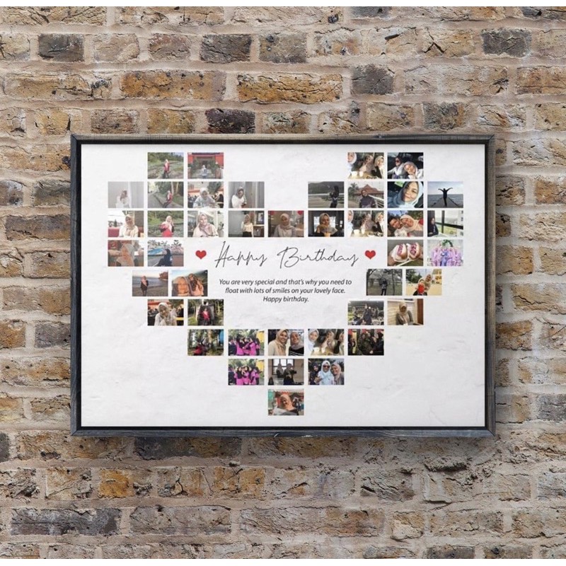 Gift Photo Frame "LOVE SHAPE 41Photo" for Her / Him [FREEE FRAME ...