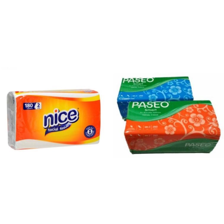 Tessa Paseo Smart Facial Tissue Soft Pack 250s 180s 180 250 nice sheets ...