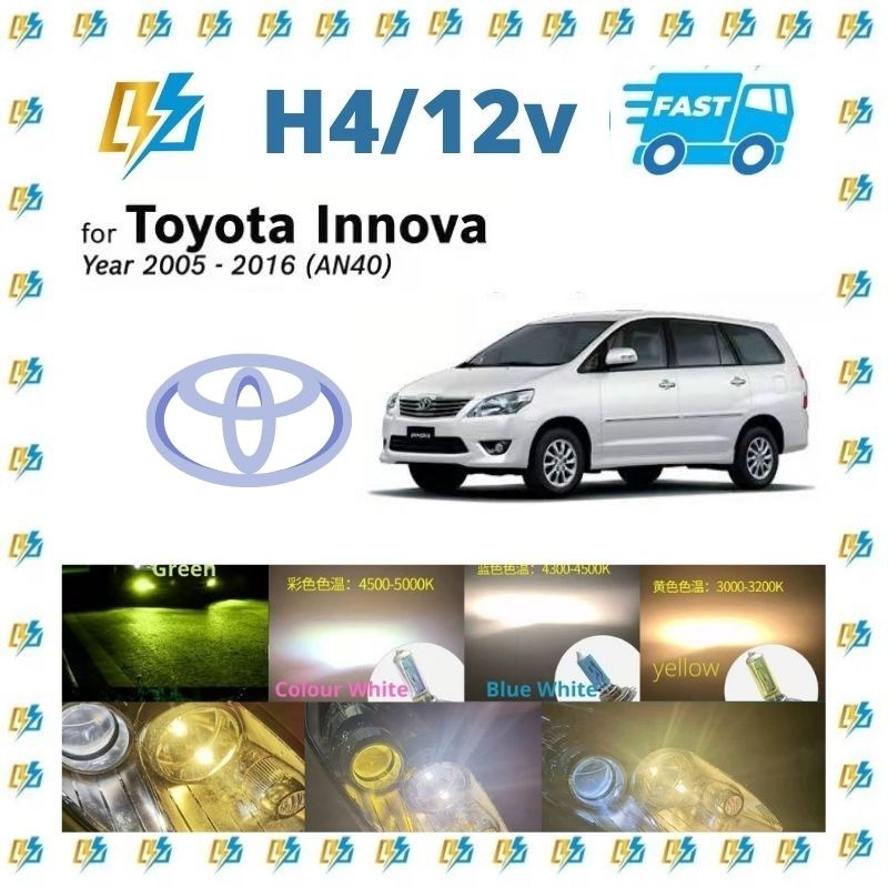 Extraordinary Car Halogen Bulb For Toyota Innova H4 Bosch Depan Kereta ...