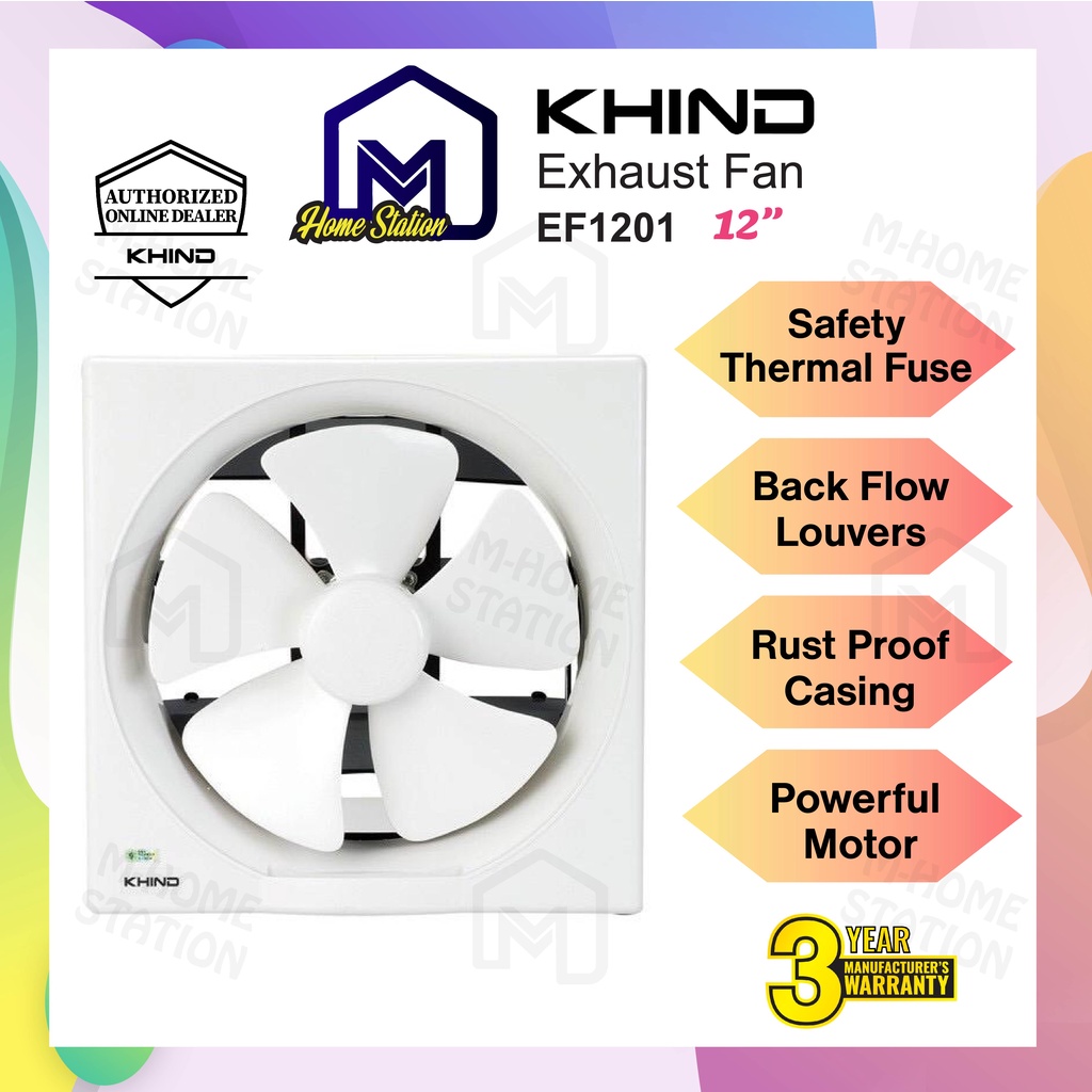 Khind (Kipas Ekzos) Exhaust Fan (8” Inch) EF8001 / (10” inch) EF1001 ...