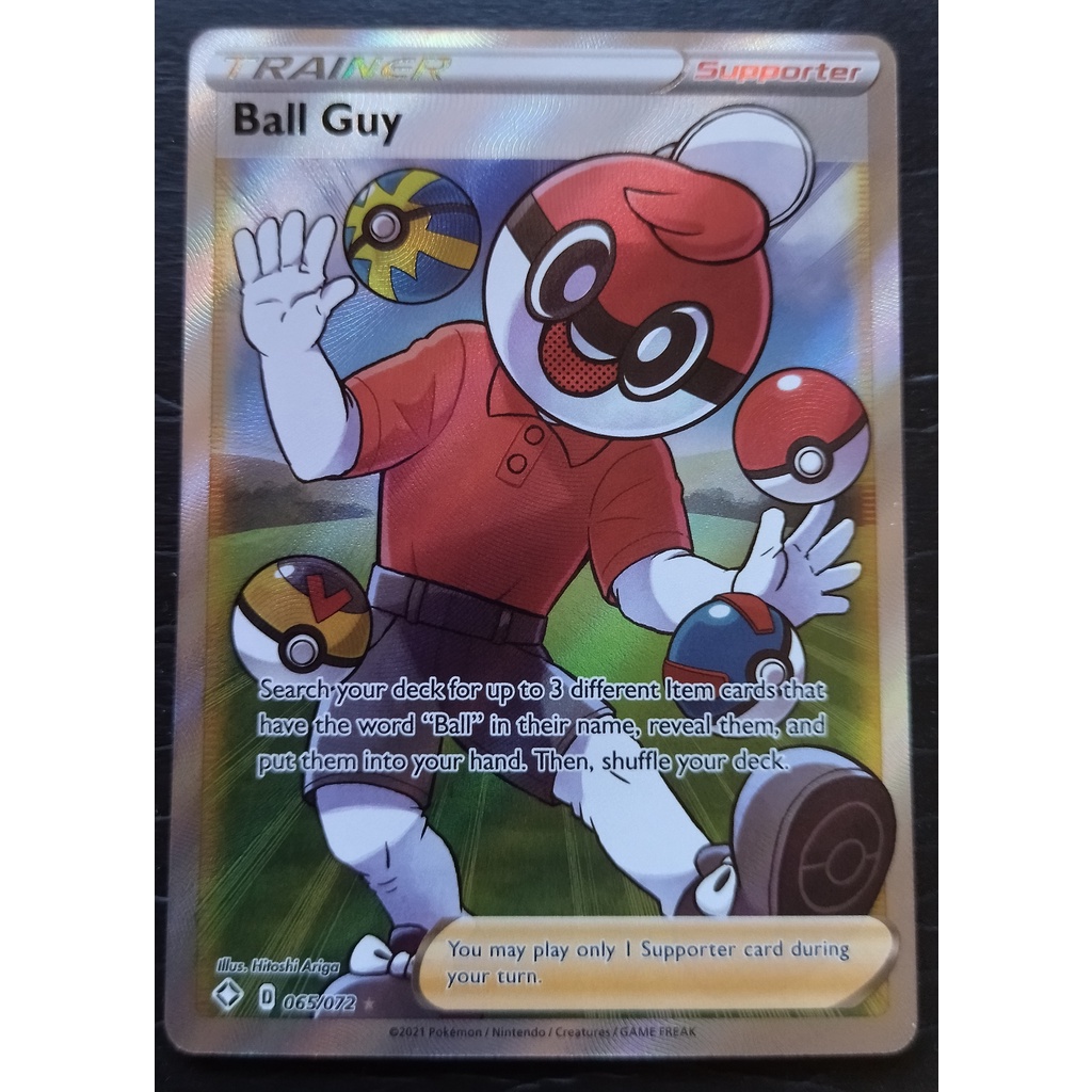 Ball Guy 065/072 Full Art Ultra Rare Trainer Shining Fates Single Card ...