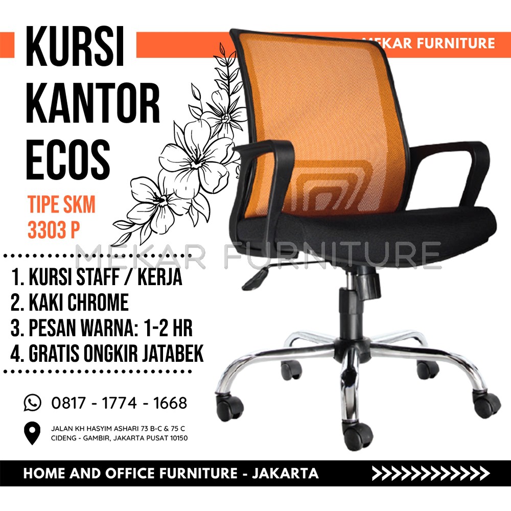 Ecos SKM 3303p Office Chair Work Chair Mesh Chair Staff Chair Study ...