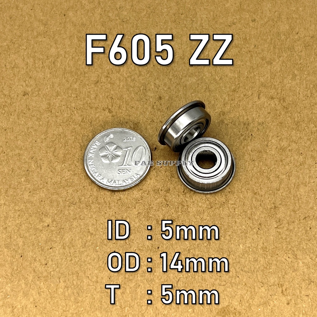 Flange Ball Bearing Flanged F603 F604 F605 F606 F607 F608 F609 F623 ...