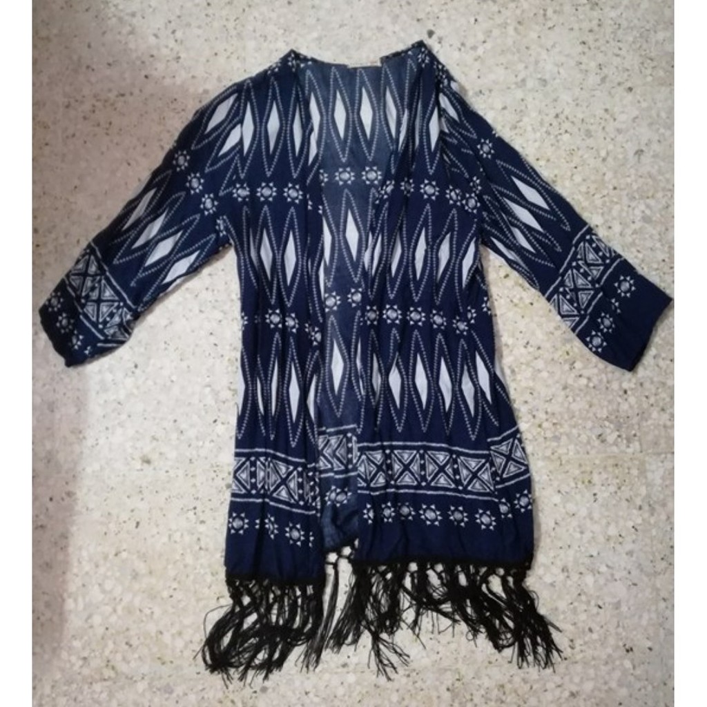 readystock premium quality batik soft cooling blue tribal aztec boho ...