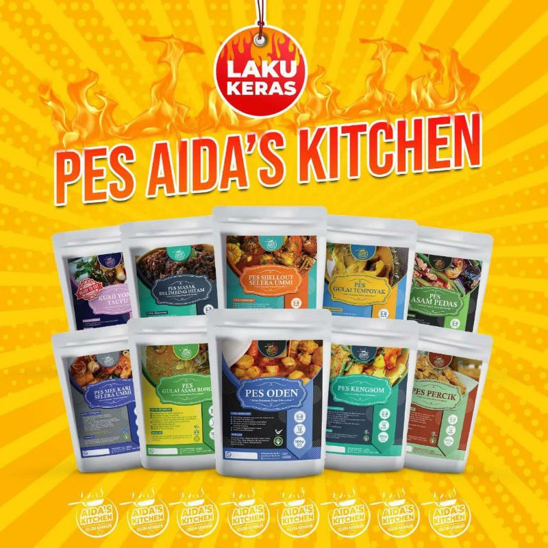 🔥READYSTOCK🔥Pes Masakan Aida Kitchen Original Pes Masakan Viral Muslim ...