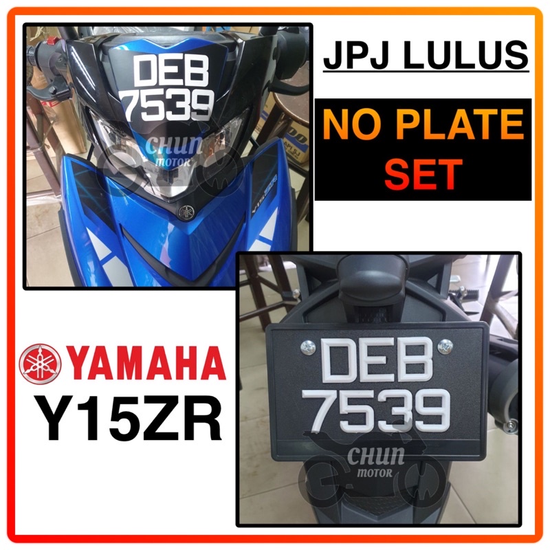 No Plate Set Yamaha Y15ZR/YSUKU Plate (Sticker Depan+Belakang) | Shopee ...