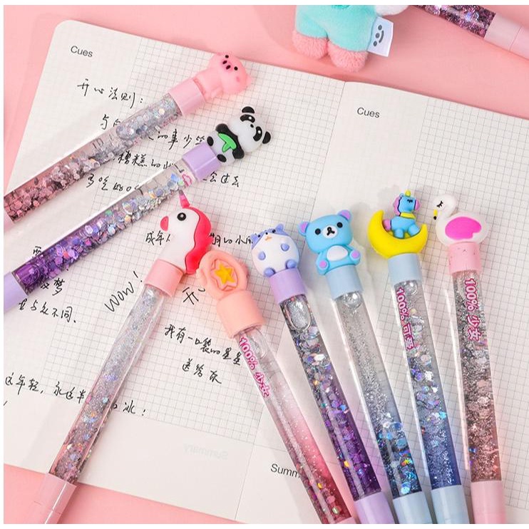 Ready Stock Fancy Magic Pen with Light Quicksand Sequins Kawaii Glitter ...
