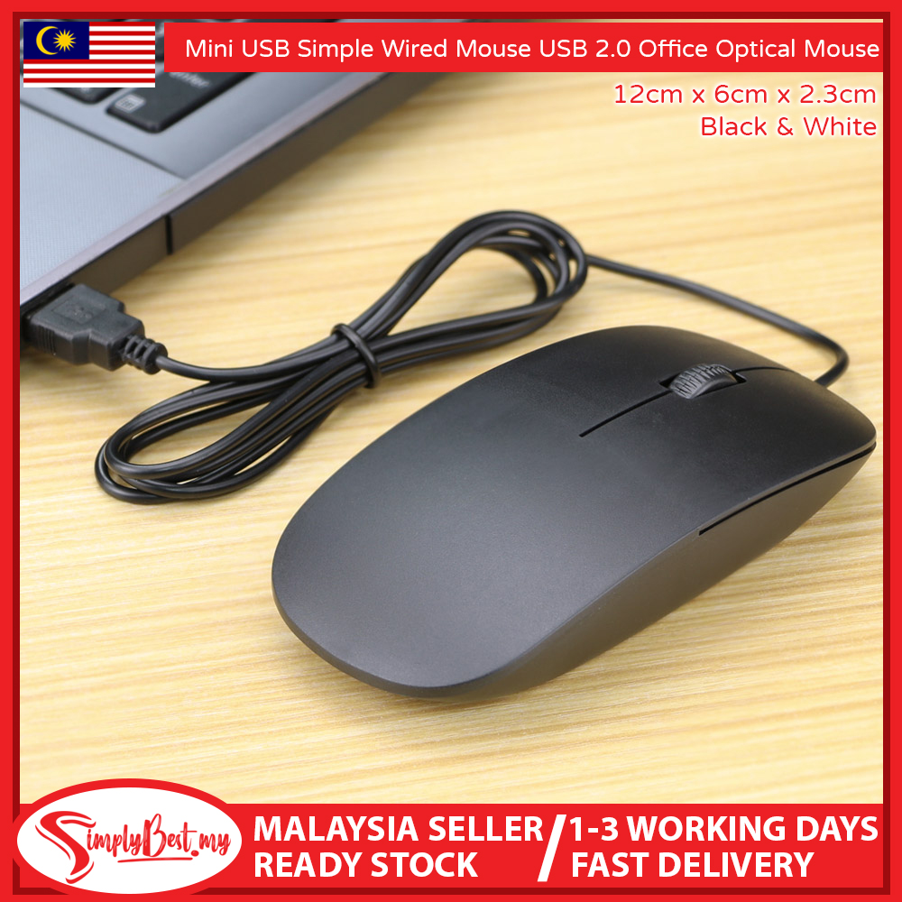 SIMPLYBEST Wired USB Ultra Slim Magic Mouse Optical Mute Computer Mini ...