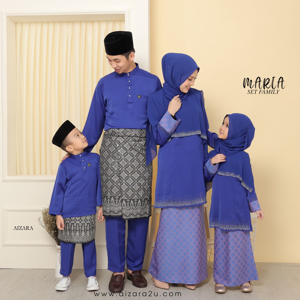 (SET FAMILY) TERKINI SET SEDONDON FAMILY ROYAL BLUE/BAJU SET FAMILY/SET ...