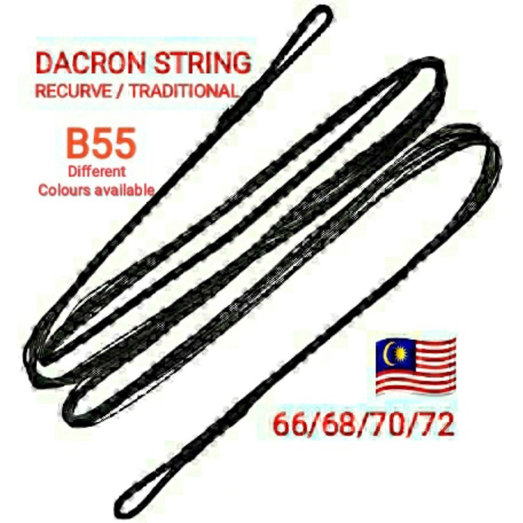 (Custom Made) Recurve/Trad Bow String Dacron B55 Colourful | Shopee ...