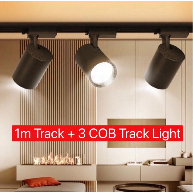 LED Track Light Set [Set of 4] 3pcs 15W Cob Led Track Light + 1pc ...