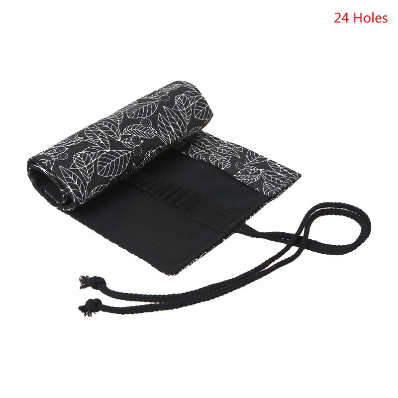 zong Pencil Case Roller 12/24/36/48/72 Holes Canvas Roll Up Makeup ...