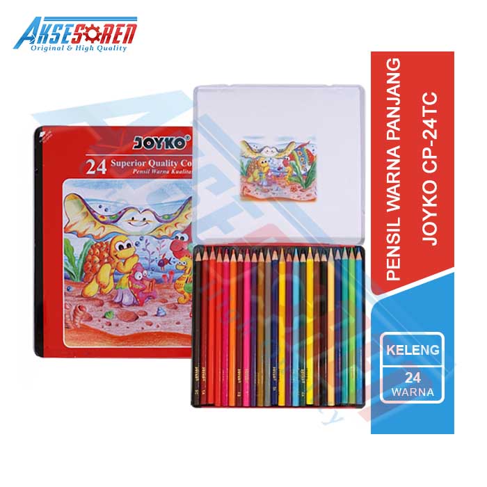 Colored Pencils [CP-24TC/24 pcs]/Stationery Drawing Pencil Color Box ...