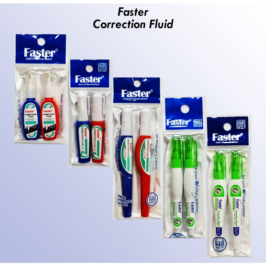 Faster- Correction Fluid (Value Pack) | Shopee Malaysia