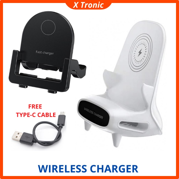 Wireless Charger With Stand 15W Fast Charge Portable Mini Chair Sound ...