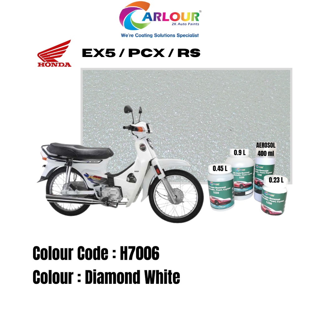 Motor Honda EX5 / PCX / RS [H7006] Diamond White [2 Layer Coat] 2K ...