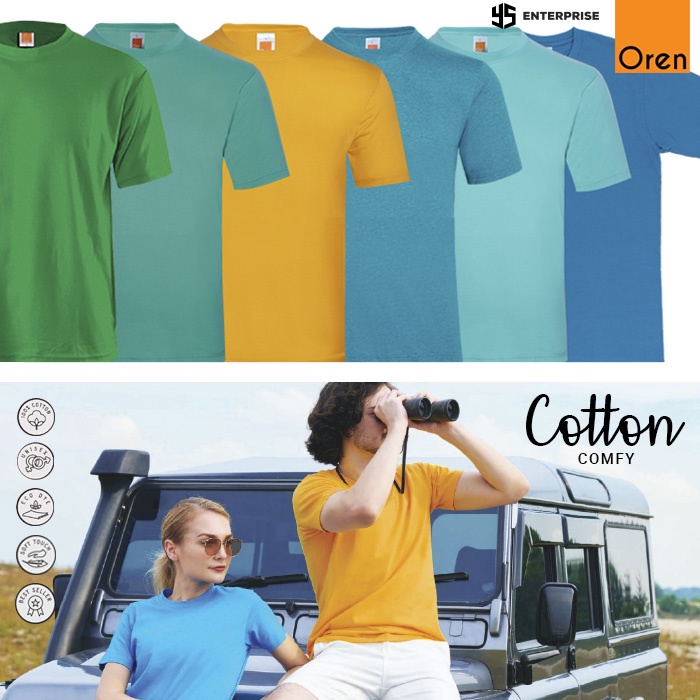 (Nature Color) Oren Sport Unisex Plain Comfy Cotton | Shopee Malaysia