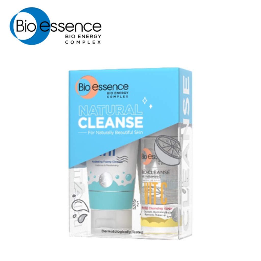 Bio-essence Bio-Cleanse Vitamin C Micellar (30ml) + HA Cleanser (30g ...