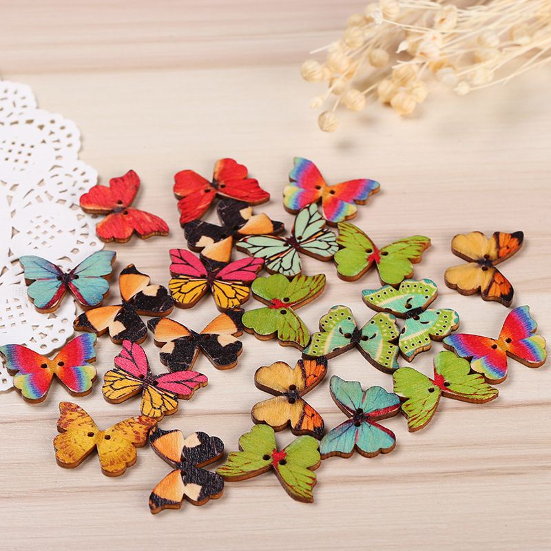 Reday Stck Butang Kayu / Wooden Button (BUTTERFLY) | Shopee Malaysia