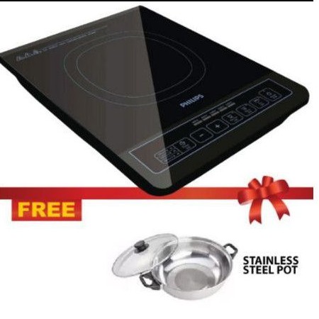 PHILIPS INDUCTION COOKER HD 4902 2000W + FREE STAINLESS STEEL POT ...
