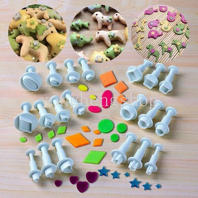 1 Set Flower Leaf Fondant Cookie Cutter Plunger Sugarcraft Cake ...