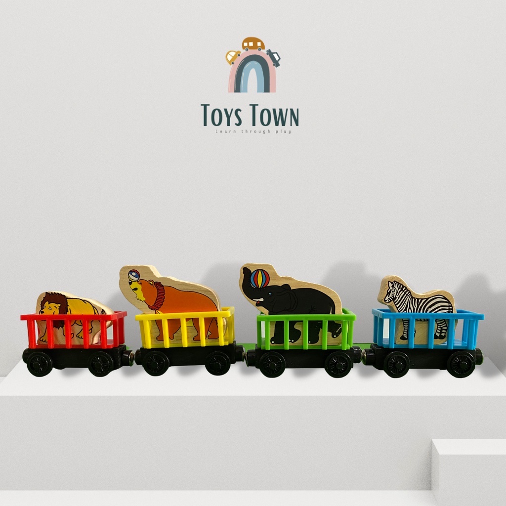 TOYSTOWN Animal Cart Magnetic link Kid play vehicle electric powered ...