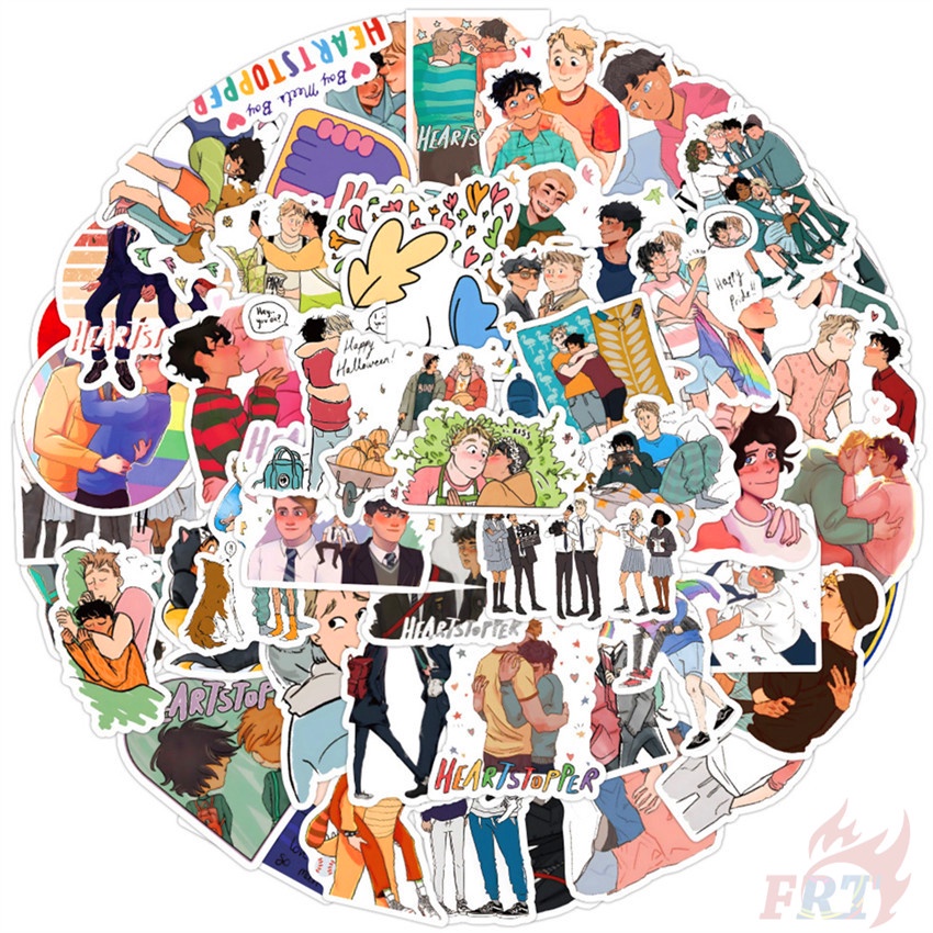 50Pcs/Set Heartstopper Series 03 Stickers Waterproof DIY Fashion Decals ...