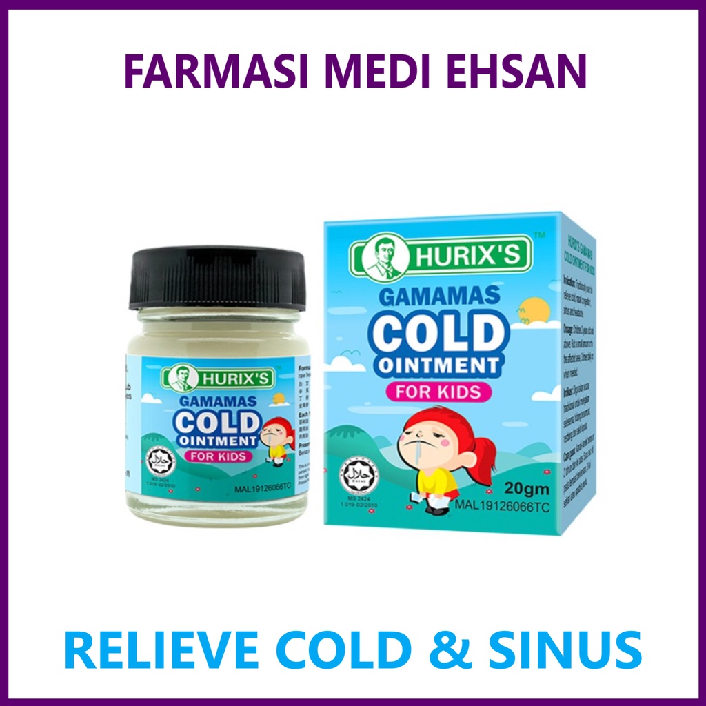 Hurix's Gamamas Cold Ointment (for Kids) (Legakan selsema, Hidung ...