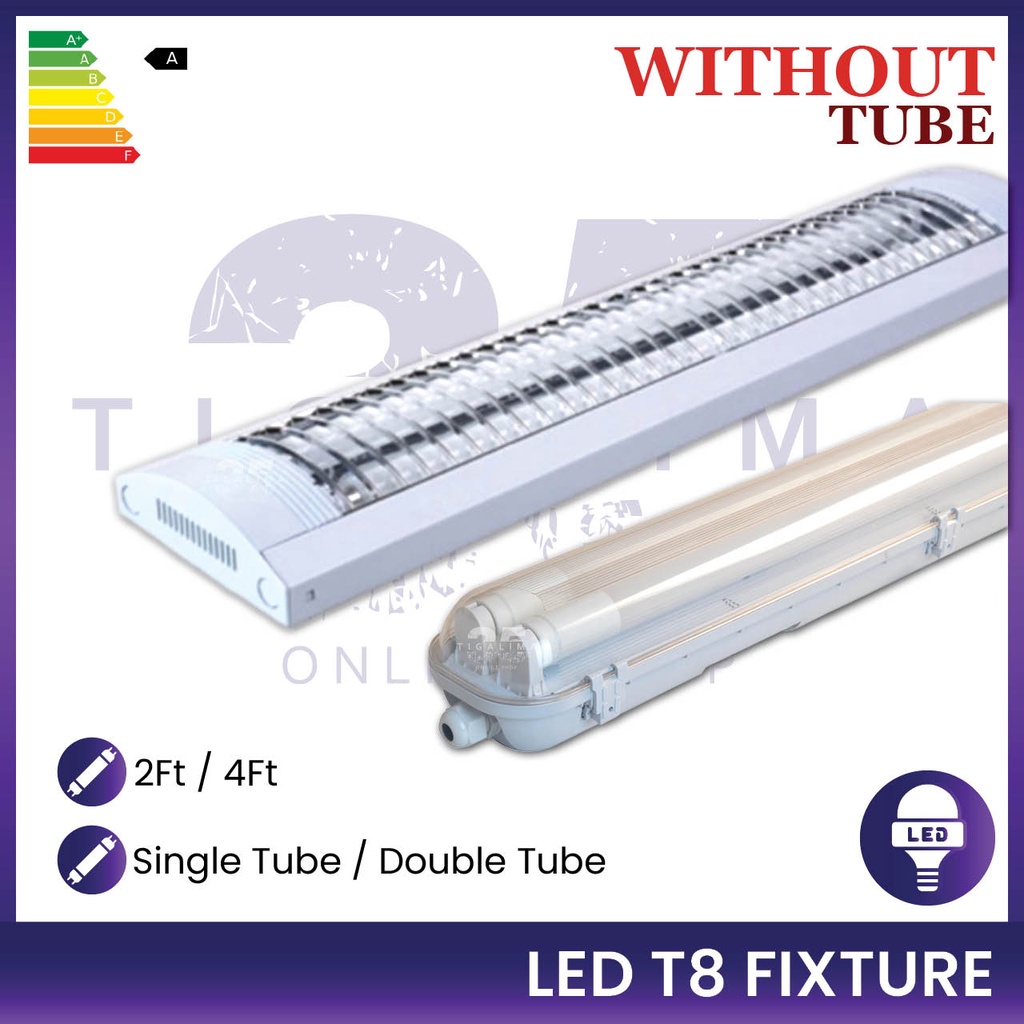 LED T8 Anti Corrosive Fitting Casing Louver Fitting Casing For T8 LED Double Input Tube T8 Tube ...