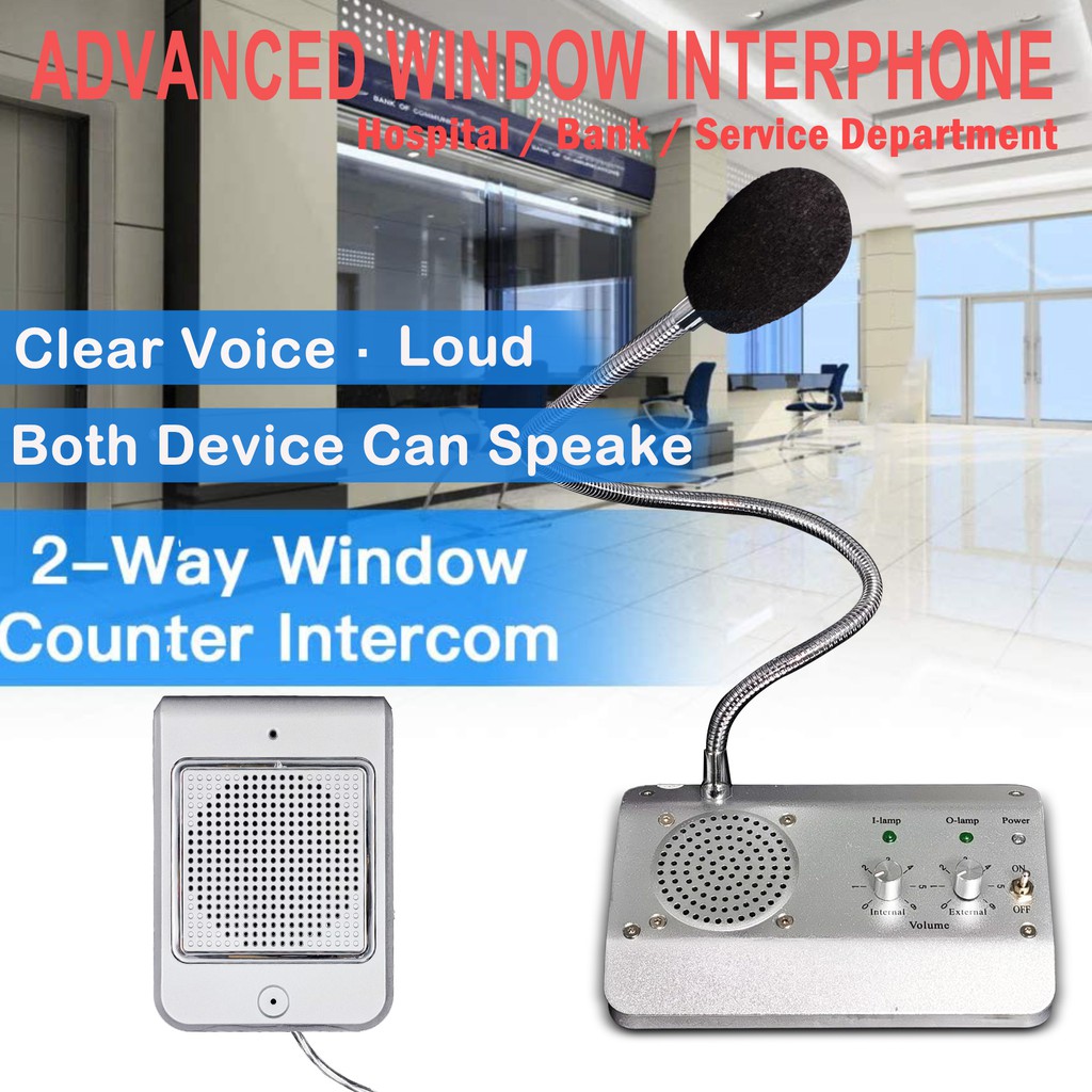 Wired intercom Dual Way Window Intercom Advanced Window Interphone ...