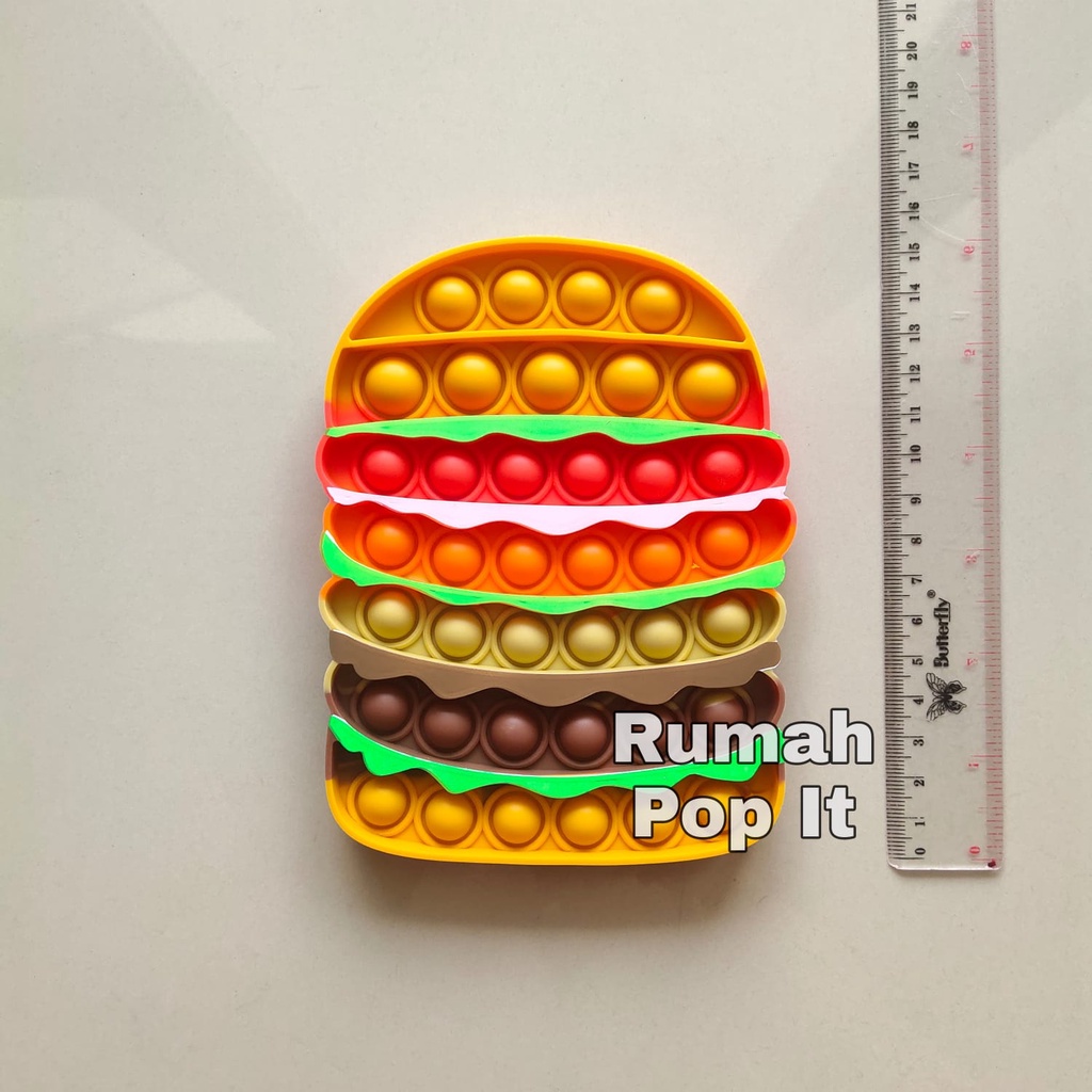 Pop It Fidget Toys HAMBURGER / Fidget Pop It Squishy / Pop It Burger ...