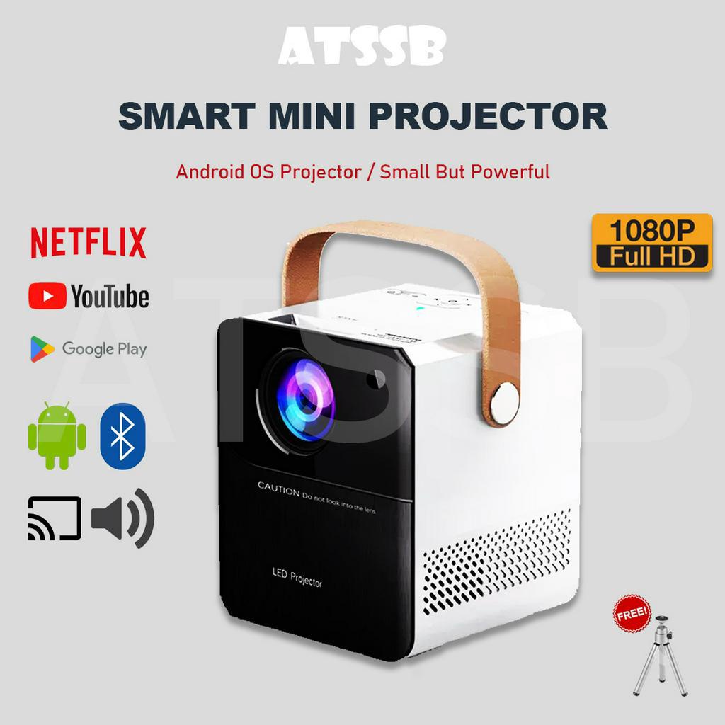ATSSB M800 Smart Android Projector 1080P Full HD WIFI Phone Projector ...