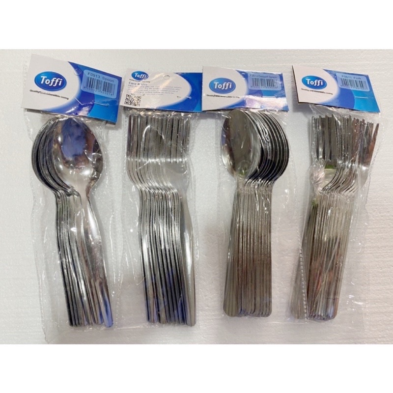 TOFFI Fork And Spoon 925/915 SUDU GARFU STAINLESS STEEL THICK/TEBAL ...