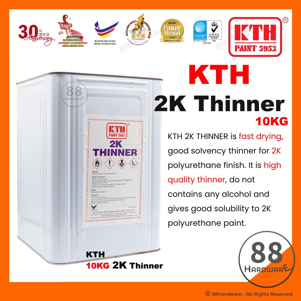 Kth 10kg thinner / thinner 2k / cat kereta 2k bancuh / paint / thinner ...