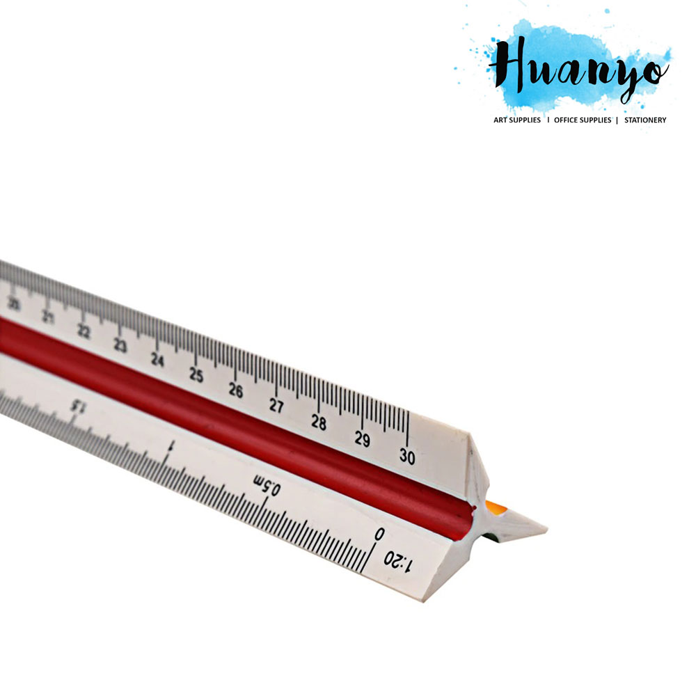 High Precision Technical Drawing Triangular Scale Ruler 30cm(A - 1:20 1 ...