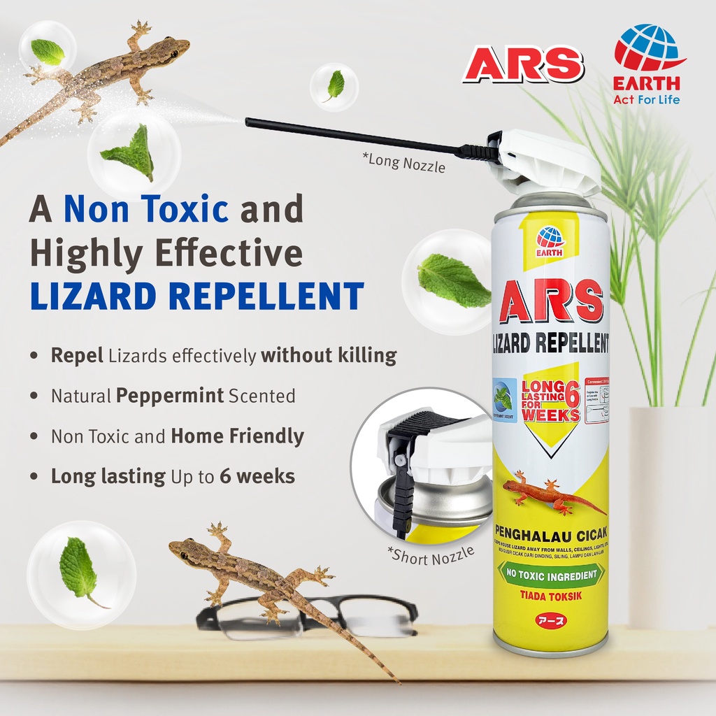 ARS Lizard Repellent Spray with Peppermint Oil Extract 500ml (Without ...