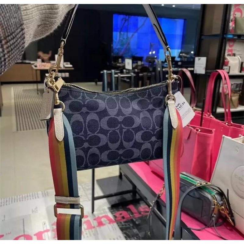 DEMPSEY SHOULDER BAG IN SIGNATURE JACQUARD WITH PATCH (COACH C2825 ...