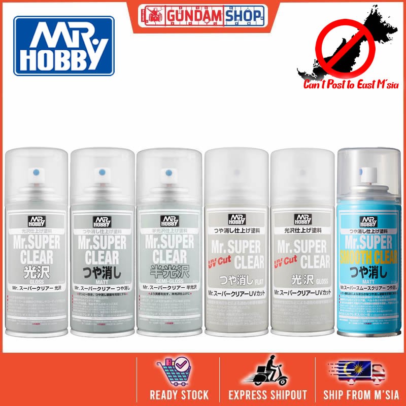 Mr. Hobby Super Clear Top Coat UV Cut Semi Gloss Flat B513 B514 B516 B522 B523 [Can't Post to ...
