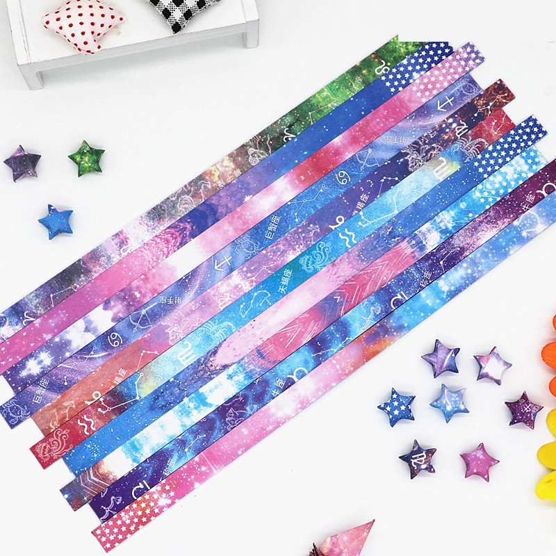 12 Constellations Paper Stars Origami stars Paper Origami Lucky Star ...